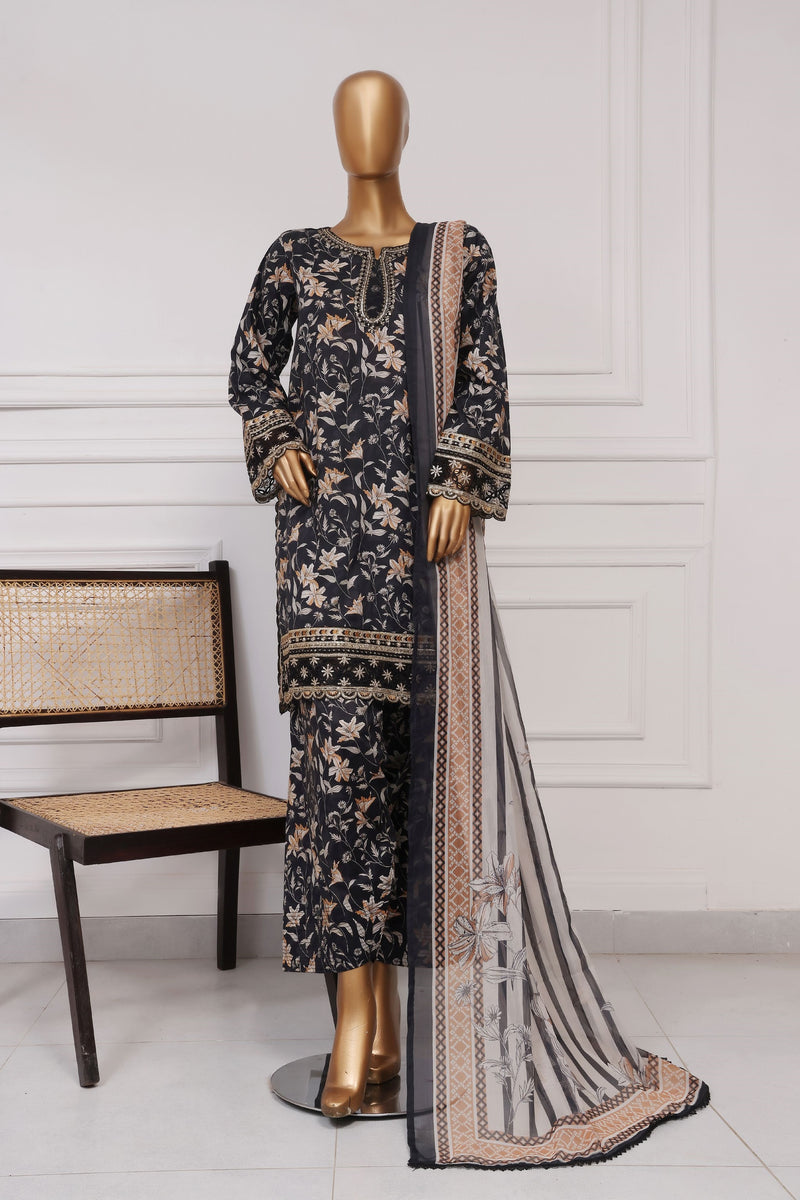 Sada Bahar Embroidered Cotton Farshi Shalwar Suit SBA197