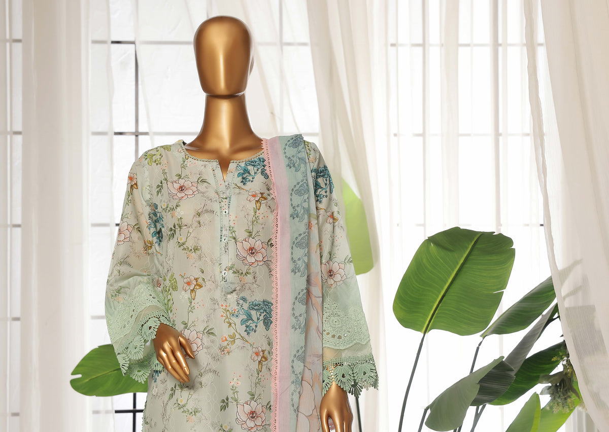 Sada Bahar Printed Embroidered Chikankari Lawn Pakistani Suit SBA156