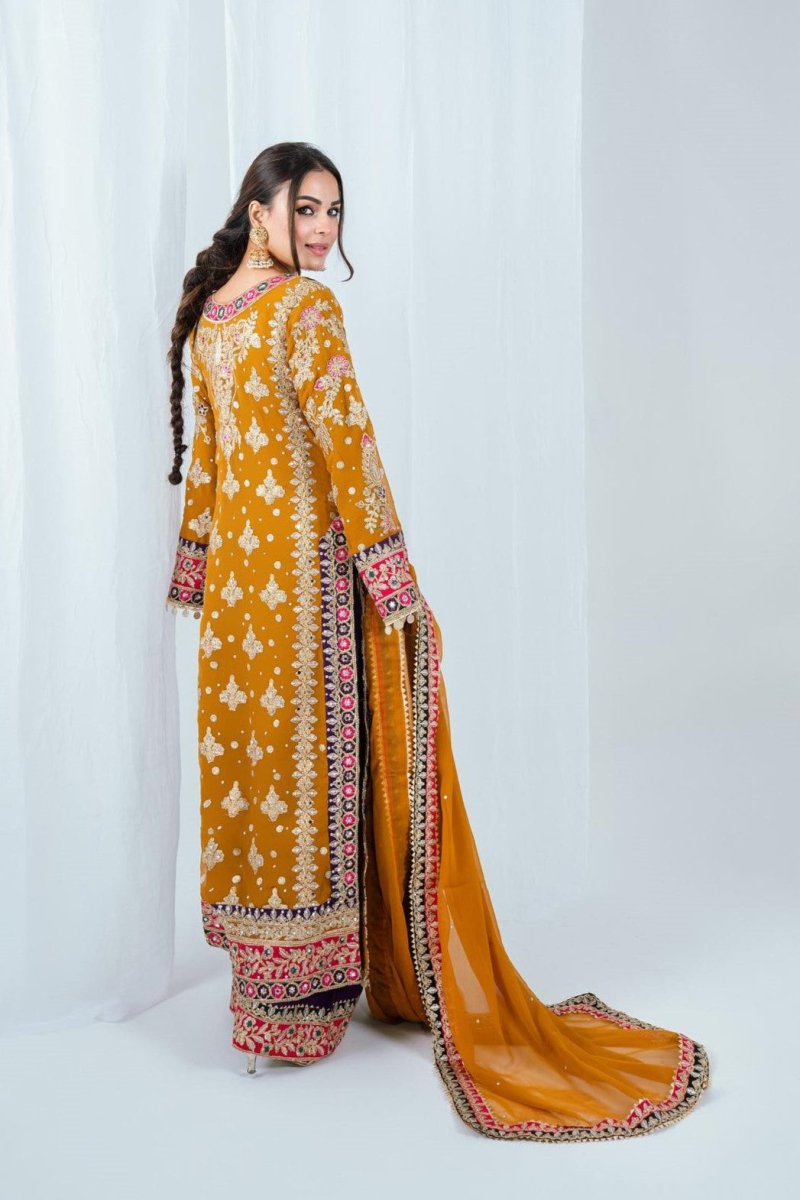 Haseens Meena Pakistani Mehndi Suit HAS09