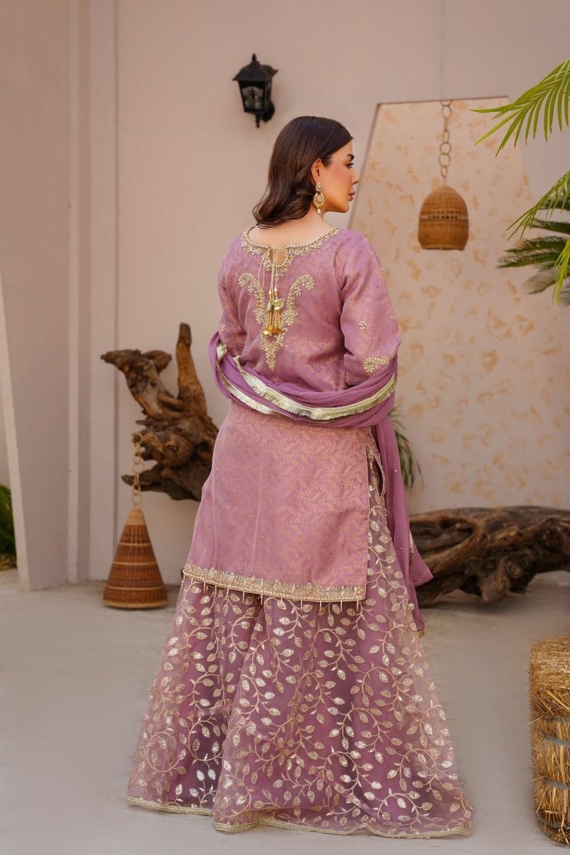 Mehrunnisa Embellished Organza Pakistani Wedding Sharara MEH09