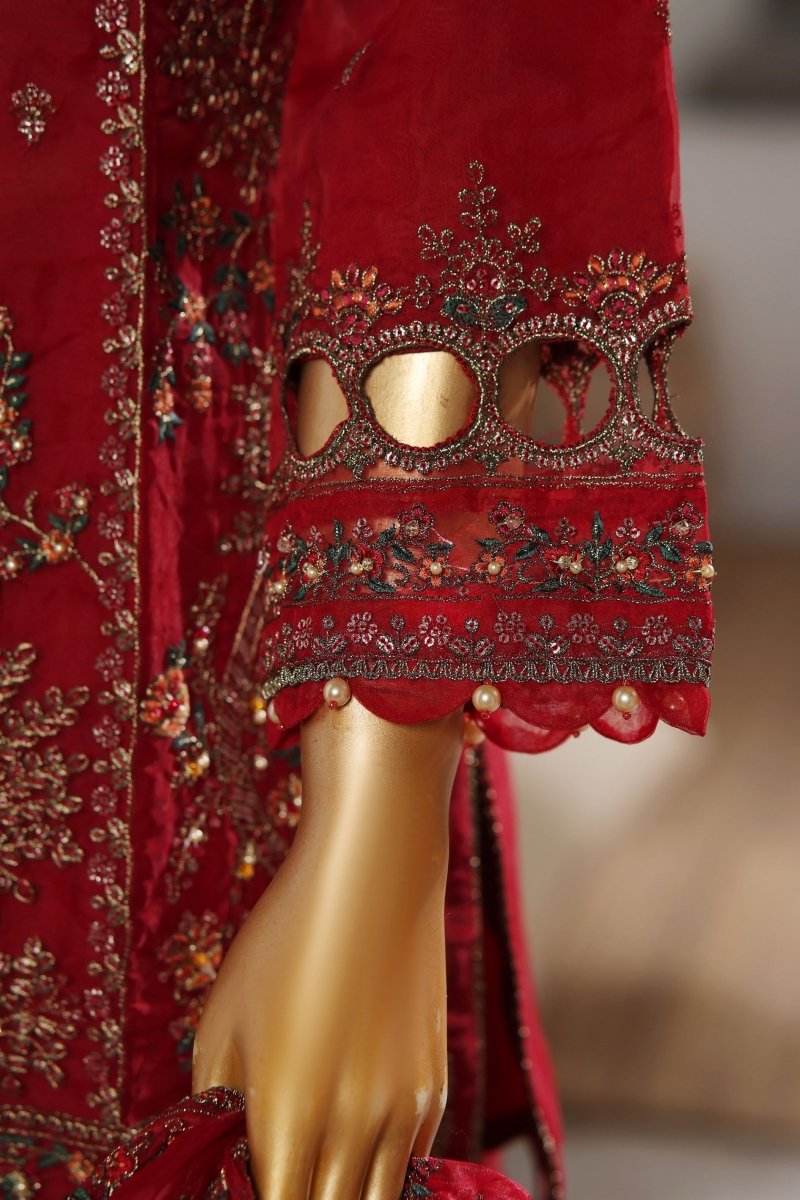 Sada Bahar Embellished Organza Pakistani Wedding Wear SBA117