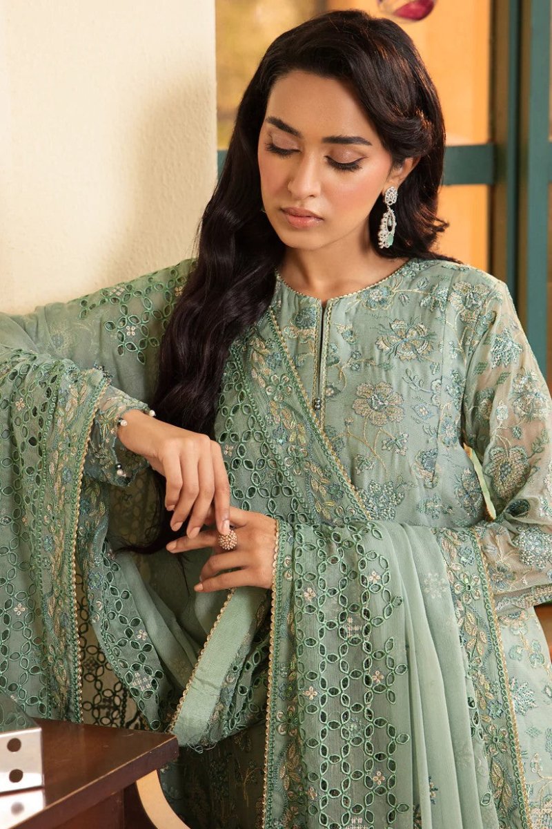 Xenia Embroidered Chiffon Pakistani A-Line Dress XEN01