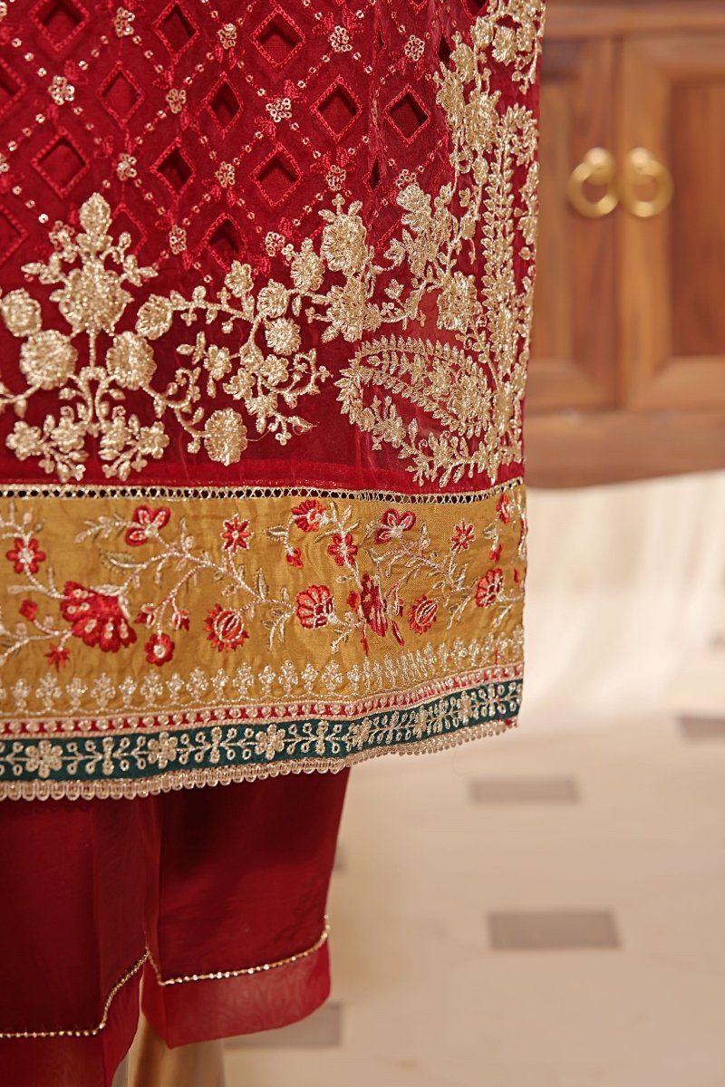 Sada Bahar Embroidered Organza Party Wear SBA77